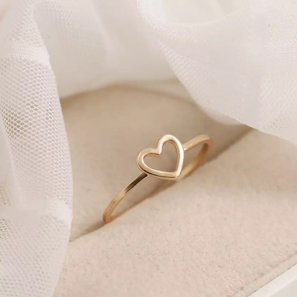 Jewelry | Gold Dainty Heart Ring | Poshmark